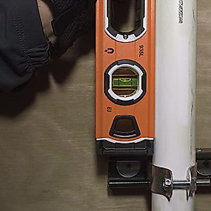Klein Tools 935L Level, 24-Inch Magnetic Bubble Level with Adjustable Vial and Top V-Groove, High Viz Orange