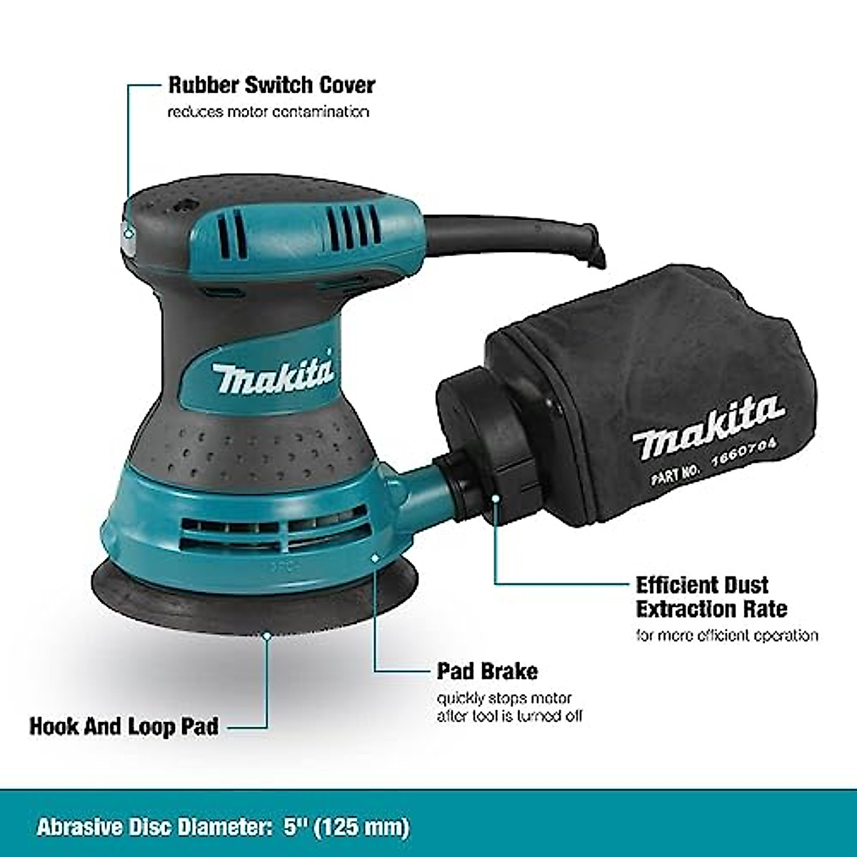 Makita BO5030 5" Random Orbit Sander