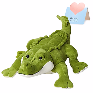 Athoinsu Cute Alligator Stuffed Animal Hugging Soft Realistic Crocodile Plush Toy Pillow Birthday Children's Day Christmas for Toddler Kids Boys, 18.5''