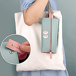 ryifaing Little Monster Pencil case Large Capacity Stationery Bag Storage Pencil case Cosmetic Bag Coin Purse Portable Exquisite PU Material with Zipper Closure 3.2 x 1.3 x 1.2 inches (White)