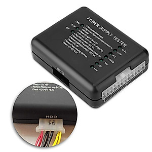 Power Supply Tester for Floppy for HDD for CDROM for SATA, 20/24 Pin Computer Power Supply Tester Checker, 4 Pin(P4), 8 Pin(Dual CPU), 6 Pin(PCIExpress)