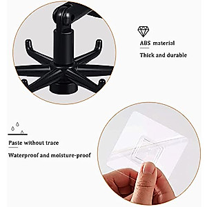 4pcs 360° Rotating Folding Self Adhesive Hooks with 180° Vertical Flip Claws for Bathroom Kitchen Office Towel (2 Black + 2 White)