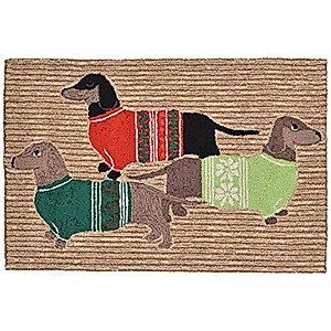 Liora Manne Whimsy Festive Dogs Rug, Indoor/Outdoor, Scatter Size, Neutral