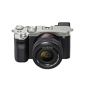 Camera Mirror 7C A7C Full-Frame Mirrorless Camera Digital Camera with 28-60 Mm Lens Compact Camera Professional Photography Digital Camera (Color : Silver)