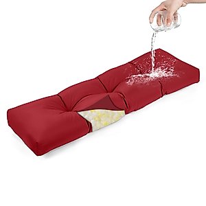BayHomes Bench Cushion for Outdoor Indoor Furniture,Waterproof Window seat Cushions Indoor with Non-Slip Bottom,Tufted Design Patio Bench Cushion,Piano Bench Cushion