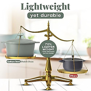 Gotham Steel 5 Qt Dutch Oven Pot with Lid, Nonstick Ceramic Dutch Oven Stock Pot, 10 in 1 Cooking Pot & Dutch Oven for Bread Baking, Stovetop Oven & Dishwasher Safe, Sage Green