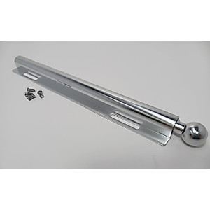 12-Inch Long Expendable and Reversible Pullout Closet Wardrobe Valet Rod with Installation screws (Matte Brass)