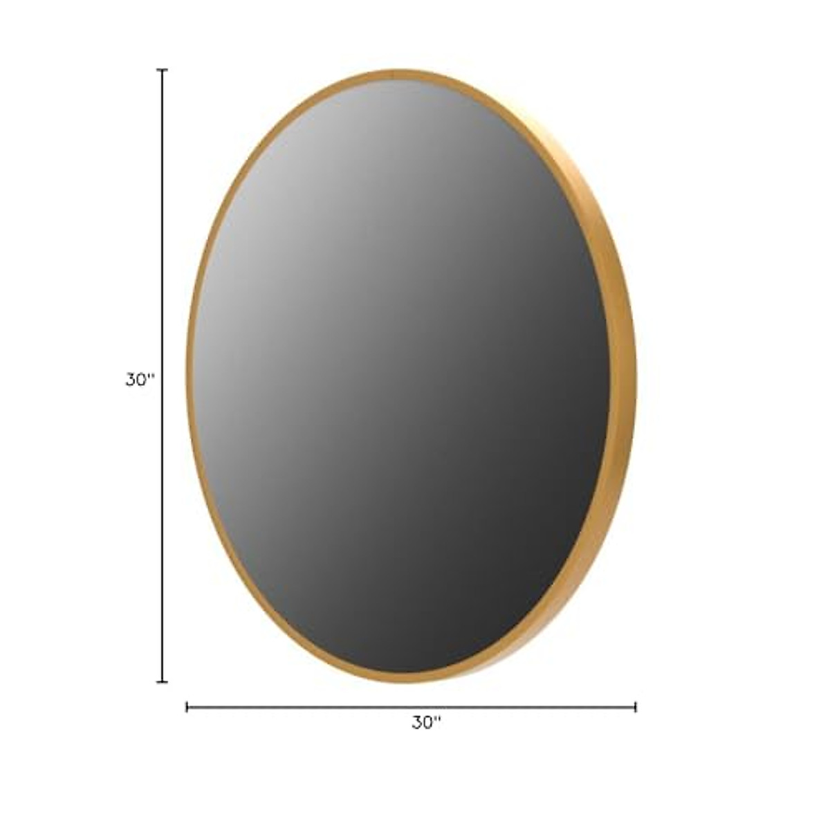 HARRITPURE Round Mirror 30 Gold Wall Mounted Circle Mirrors Vanity Mirror with Brushed Aluminum Alloy Frame Modern Decoration for Bathroom, Living Room, Vanity, Bedroom, Entryway