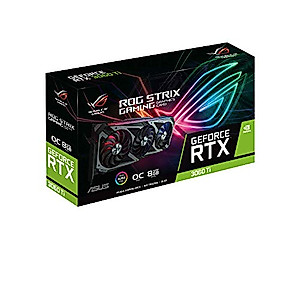 ASUS ROG STRIX NVIDIA GeForce RTX 3060 Ti OC Edition Gaming Graphics Card (PCIe 4.0, 8GB GDDR6, HDMI 2.1, DisplayPort 1.4a, Axial-Tech Fan Design, 2.9-Slot, Super Alloy Power II, GPU Tweak II)