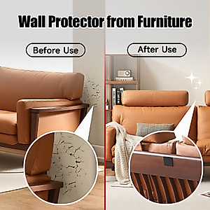 ZhouDaShu Anti Shake Headboard Stoppers for Wall,Wall Protector from Furniture,Bed Frame Noise Bumper,Anti Vibration Soundproof Pads to Prevent Hitting Wall,20 pcs Square Black and White