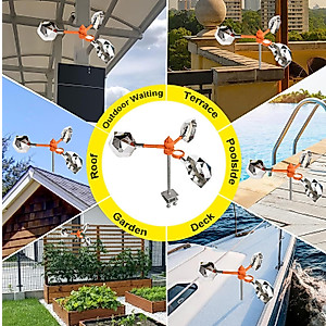 HortiMan Bird deterrents Devices Outdoor, Bird reflectors for Outside, Pigeon Deterrent, Woodpecker Deterrent, Effective Bird Scare Devices, Wind Powered - Weatherproof Aluminum