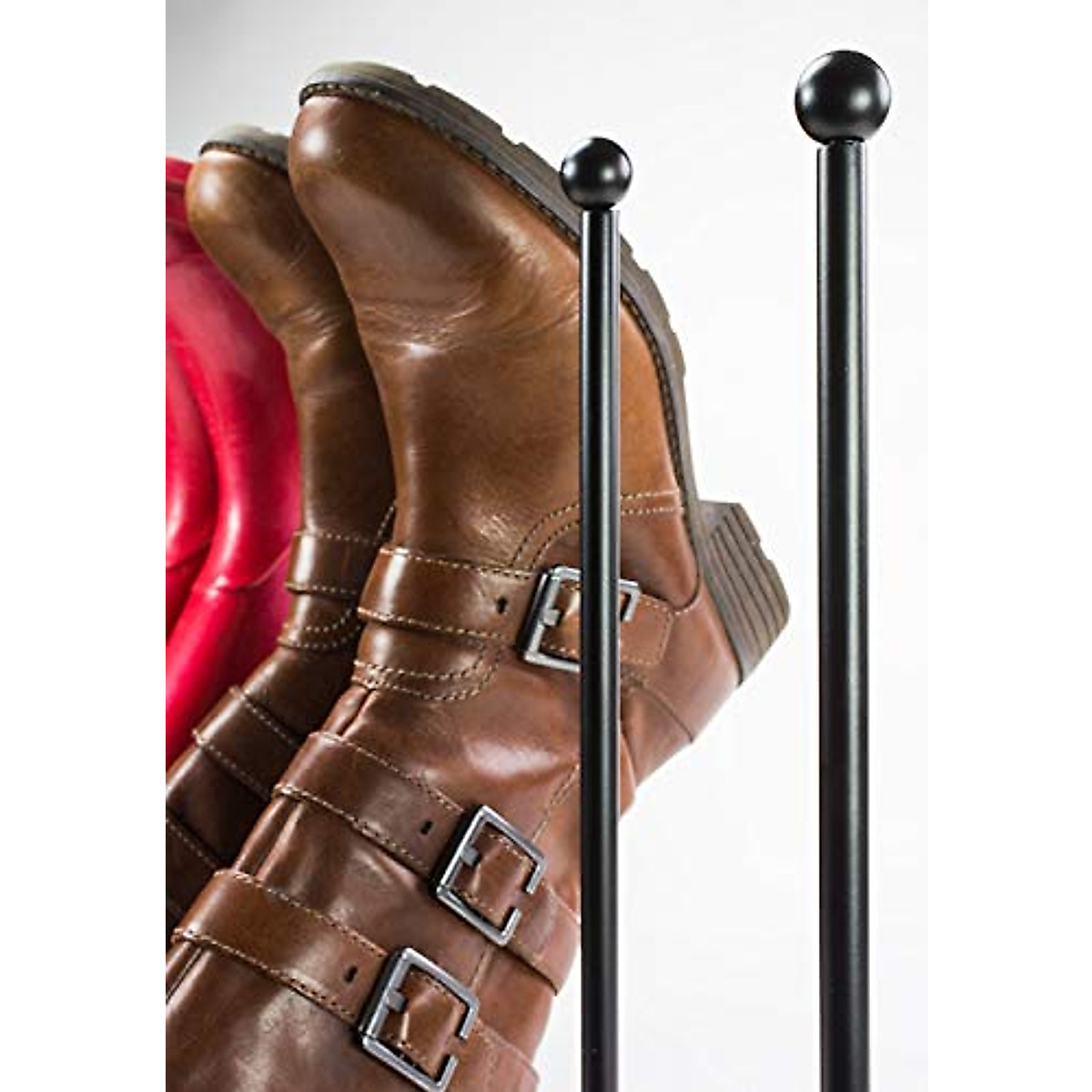 4-Pair Boot Organizer, Boot Rack For Everybody Boots Closet Entryway, Creative Indoor/Outdoor Wrought Iron Boot Rack Stand , Elegant & Steady Boot Organizer - Perfect for Storing & Drying .Compact Size Allows for Limited Space. .