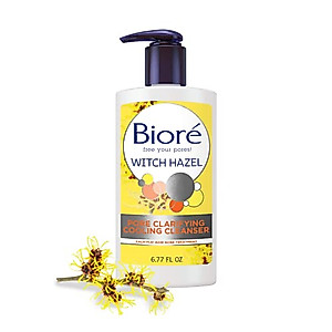 Bioré Witch Hazel Pore Clarifying Acne Face Wash, Exfoliating Facial Cleanser, 2% Salicylic Acid Acne Treatment for Acne Prone, Oily Skin, 6.77 Ounce