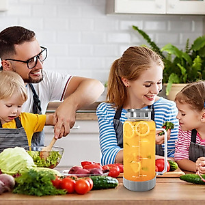 Glass Pitcher with Lid, 68oz Water Pitcher with Silicone Base and Precise Scale Line, Ice Tea Pitcher for Fridge, Anti-Slip and Easy to Clean, Glass Jug for Sun Tea Juice Coffee Milk Beverage (Gray)