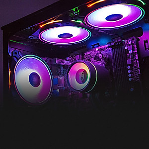 DeepCool CF120 Plus 3in1 PC Fans 3 Packs 120mm 1800RPM PWM Case Fans ARGB Aura SYNC 52.5CFM Computer Cooling Fans Quiet Under 28.8dB(A) High Performance for ATX/MATX PC Cases, Black