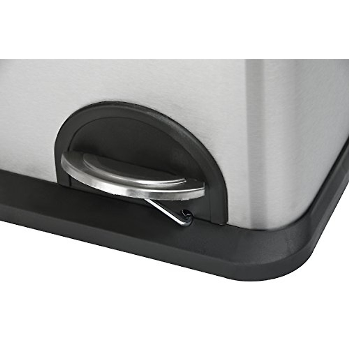 Step N' Sort The 16-Gal. 3-Compartment Stainless Steel Trash and Recycling Bin