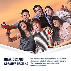 Beersy Silicone Sleeve Soda Can Cover - Insulated Silicone Can Sleeve - Multi-Purpose Can Insulator - Tight-Fitting Drink Cover - Novelty Drink Holder for Outdoors, Fits 12oz. (I Identify As A Soda)