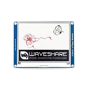 Three Color 4.2inch E-Ink Display Module (B),400x300 Resolution 3.3V/5V Red Black White E-Ink Display Epaper Module for Raspberry Pi/Arduino/STM32 SPI Interface,Support Full Refresh
