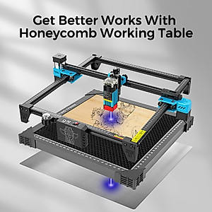 Twotrees Laser Cutter Honeycomb Working Panel Set,15.7x15.7x0.87 inch Honeycomb Laser Bed for CO2 or Diode Laser Engraver Cutting Machine,Honeycomb Working Table with Aluminum Plate