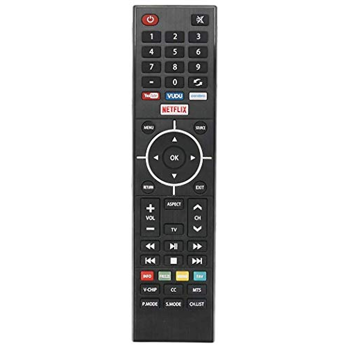 New Remote Control Replacement for Element TV ELSW3917BF E4SFT5017 E4STA5017 ELSJ5017