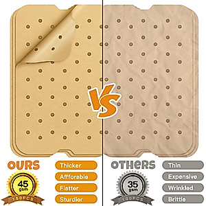 Air Fryer Liners Disposable for Ninja: 150pcs Air Fryer Parchment Paper Liners for Ninja Foodi Smart XL FG551 6-in-1 Indoor Grill Accessories Perforated Rectangle Airfryer Liner Sheets