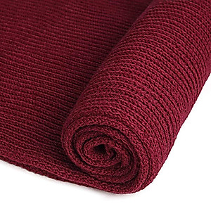 EONPOW Warm Autumn and Winter Scarf, Unisex Pure Color Winter Neck Warm Knitting Yarn Scarf