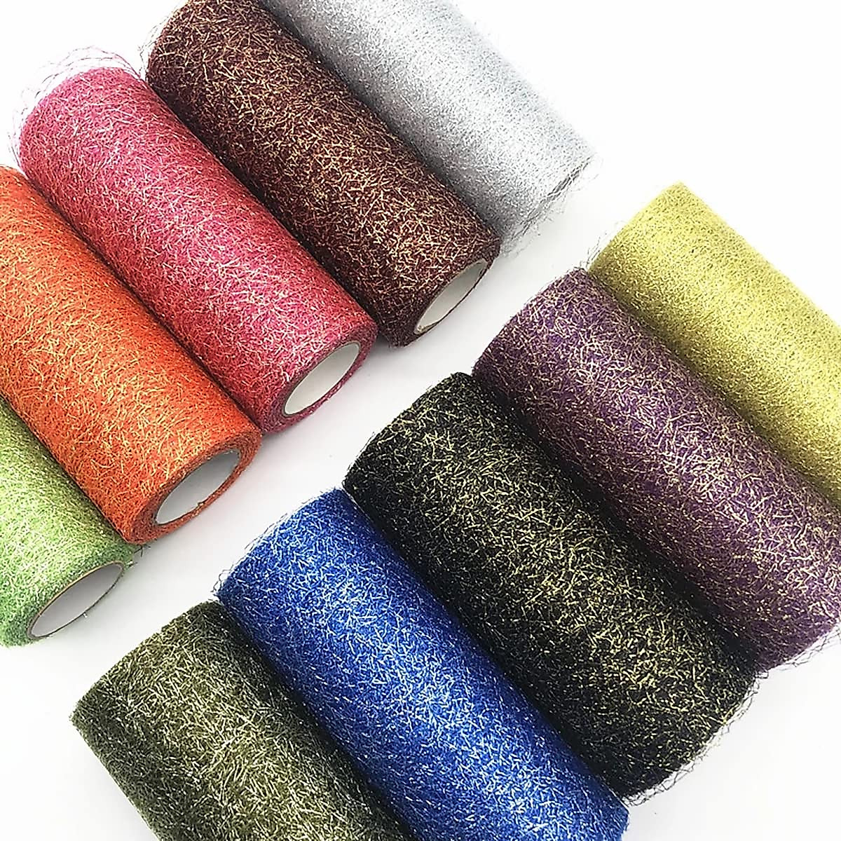 Queenbox 6"x10 Yards Openwork Tulle Ribbon, Irregular Spider Web Mesh Hollow Gauze Roll Hole Lace Net Thin Fabric for DIY Art Craft, Black