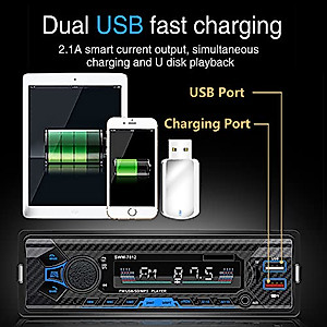 Bluetooth Single din car Stereo System for car, 7 inch Universal car Radio System for car,aftermarket car Radio,1 din car Radio,SWC/Subwoorf/BT