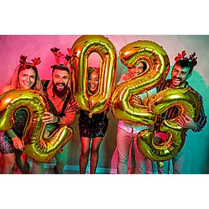 Treasures Gifted Gold 40" 2023 Balloon Numbers - Graduation Party Decorations 2023 - Graduation Decorations - 2023 Foil Balloons - 2023 Balloons Gold, New Years Eve Balloons - Balloons Graduation 2023