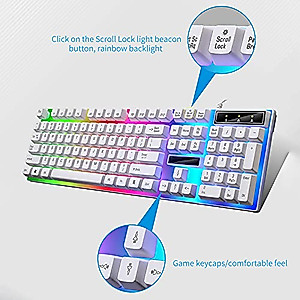 MuYiYi11 Receiver 2Pcs/Set G21B Office Mouse Backlight Wired USB Mechanical Gaming Keyboard Mouse for Office Office Mouse for Home Computer Peripherals