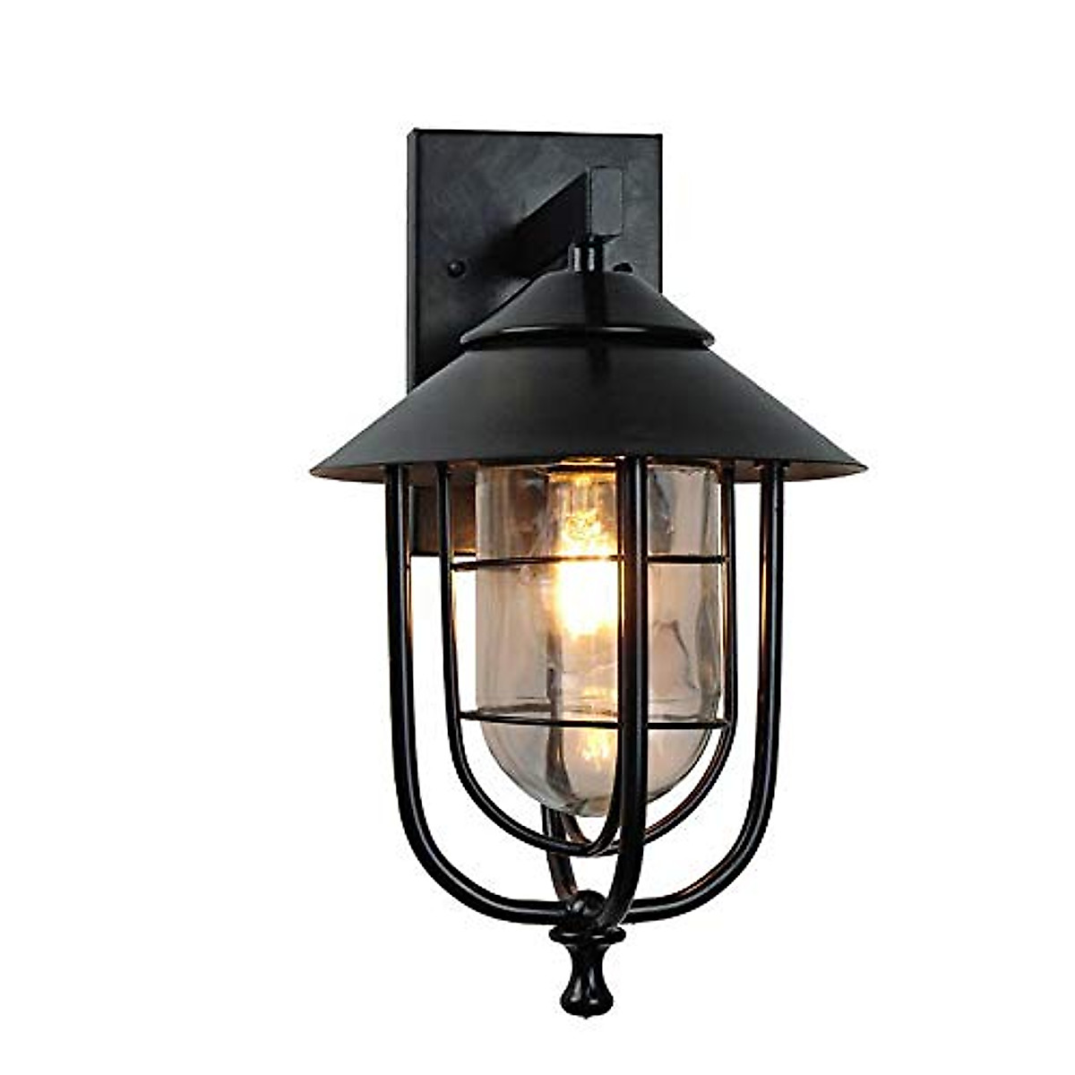 Outdoor Wall Lanterns Modern Exterior Wall Mounted Light Fixtures Waterproof Outdoor Wall Sconces with Seeded Glass Shade Outside Wall Lamp for Deck Garage Yard Front Door Garden Home