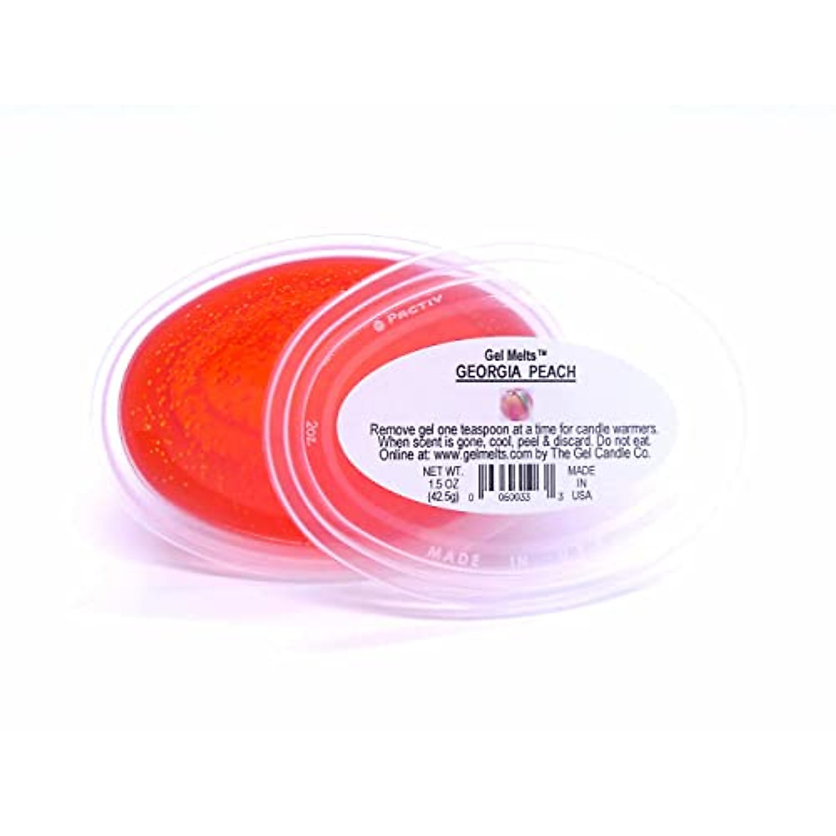3 Pack Georgia Peach Aroma Gel Melts for Warmers and Burners by The Gel Candle Company Peel, MELT and Enjoy