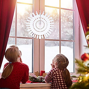 8 Pieces Tissue Paper Snowflakes Hanging Paper Snowflakes Christmas Snowflake Paper Decoration for Birthday Christmas Tree Baby Shower Wedding Home Ornament