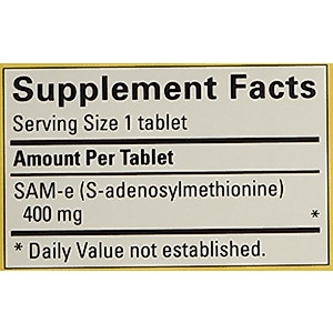 Nature Made SAM-e Complete 400 mg - 2 Boxes, 60 Enteric Tablets Each