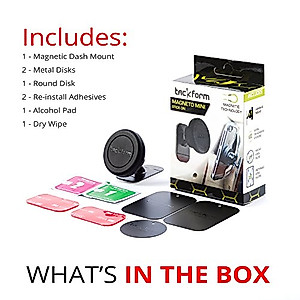 Magnetic Phone Holder - TACKFORM [ Tack Mount ] V.2.0 w/N52 Magnets [ for Car, Kitchen, Bedside, Bathroom ] Stick On Dash Mount with Authentic 3M Sticky Adhesive, for Phones, Tablets, and GPS Units