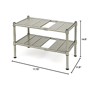 Seville Classics Expandable Under-Sink Shelf with steel Perforated Panels