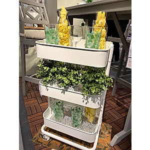 MaxWorks 50175 3-Tier Metal Rolling Utility Cart Heavy Duty Storage with Wheels