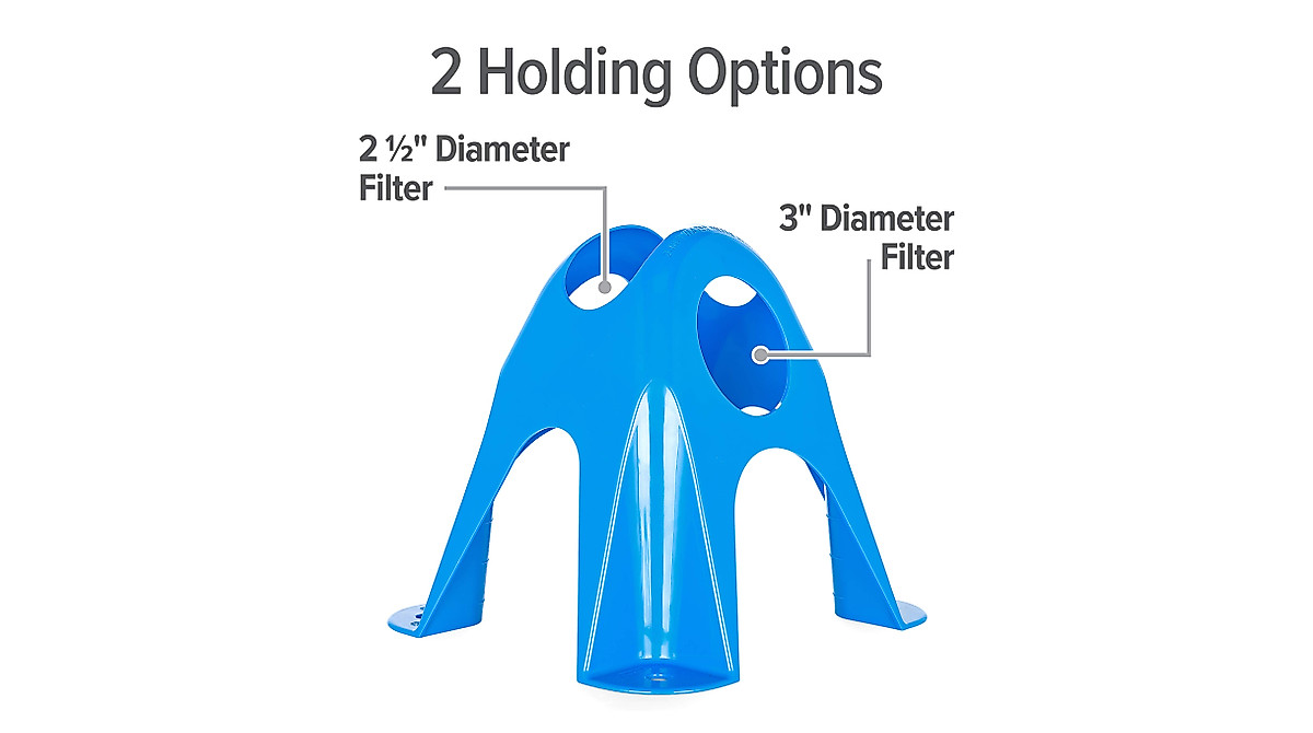 Camco 2-in-1 RV Water Filter Stand | Maximize Water Flow & Reduce Kinking
