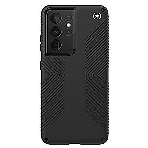 Speck Products Presidio2 Grip Samsung Galaxy S21 Ultra 5G Case, Black/Black/White