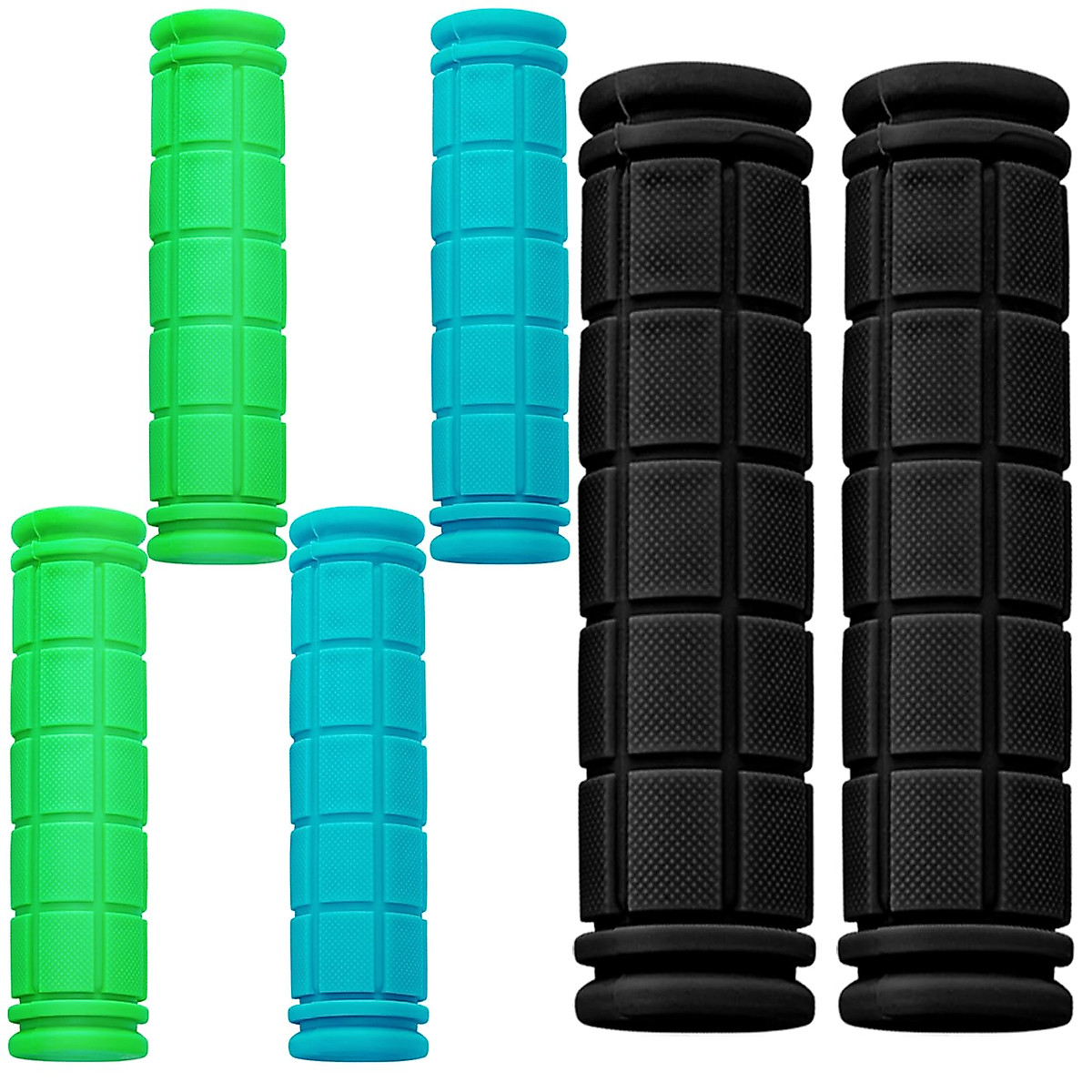 ONLYFU 6 Pieces Bike Handlebar Grips Premium Non-Slip Bicycle Handlebar Grips Cover for Bikes Scooters Bmx Mountain Bikes Scooters Cruiser Tricycle (6 Pcs)