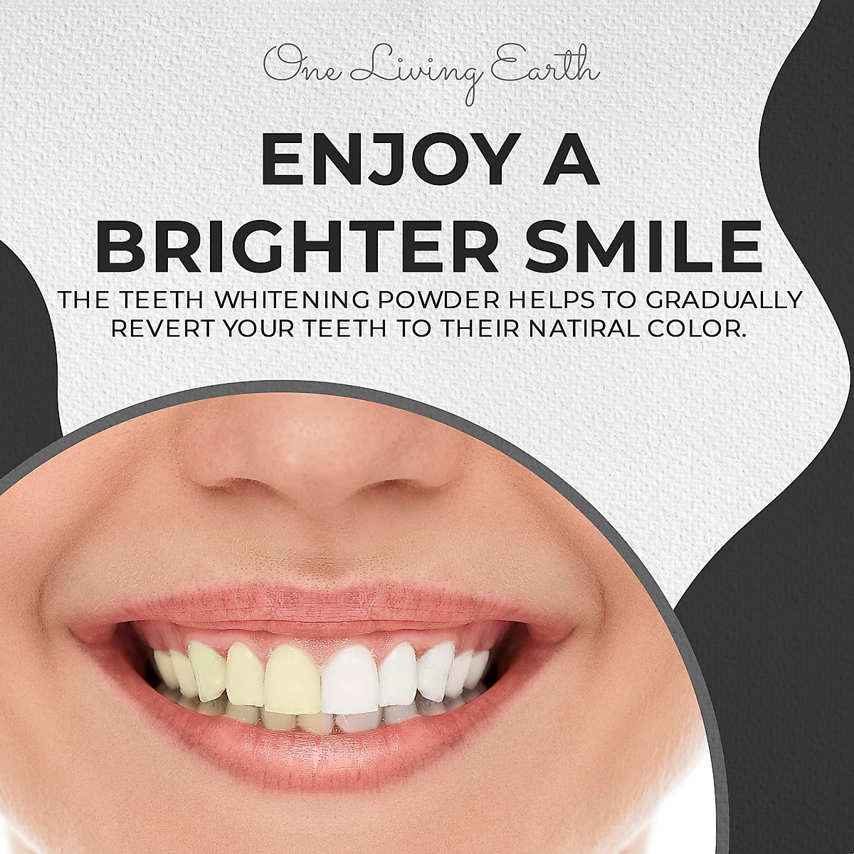 Activated Charcoal Powder with Bamboo Toothbrush for Teeth Whitening | Made in USA | Teeth Stain Remover | Safe for Gums & Enamel | Natural Toothpaste with Vegan Coconut Charcoal & Bentonite Clay