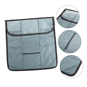 Healifty Hanging Storage Bags 1Pc Knitting Needles Organizer Crochet Needles Bag Crochet Hooks Case Pouch Roll Bag Holder Organizer (White Gray) Embroidery Accessories