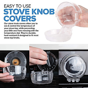 Stock Your Home Baby Proofing Kit (53 Pieces) - Ecofriendly & Non Toxic Baby Proof Set - 14 Corner Guards, 14 2-Prong Plug Covers, 8 Cabinet Locks, 8 Latches, 5 Stove Knob Covers, & 4 Door Knob Covers