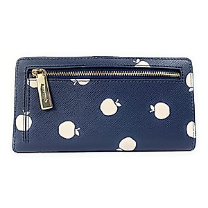 Kate Spade New York Staci Large Slim Wallet in Orchard Toss Blue