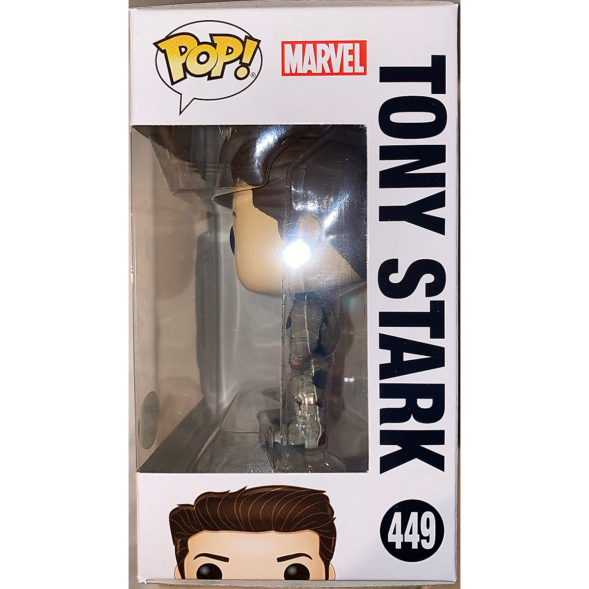 Funko Pop Avengers Endgame Tony Stark Iron Man Glow in the Dark Action Figure Red and Gold