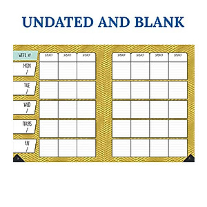 Carson Dellosa Aim High Teacher Planner, 8" x 11" Spiral Bound Planner With Planner Stickers, Daily Planner, Weekly Planner, Grade Book and Lesson Planner Book for Teachers