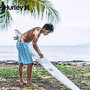 Hurley Men's Standard Printed 20" Stretch Board Shorts, Black, 30IN