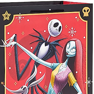 Hallmark Disney The Nightmare Before Christmas 13" Large Gift Bag Bundle (3 Bags: Jack Skellington, Zero, Sally, Lock, Shock and Barrel) for Halloween, Christmas, Birthdays