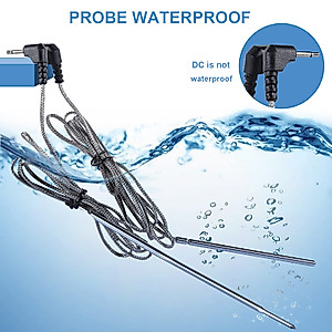 Wireless Meat Thermometer, Digital Meat Thermometer for Cooking, Instant Read Food Thermometer with 2 Stainless Steel Probes for BBQ Grill Smoker Oven Kitchen