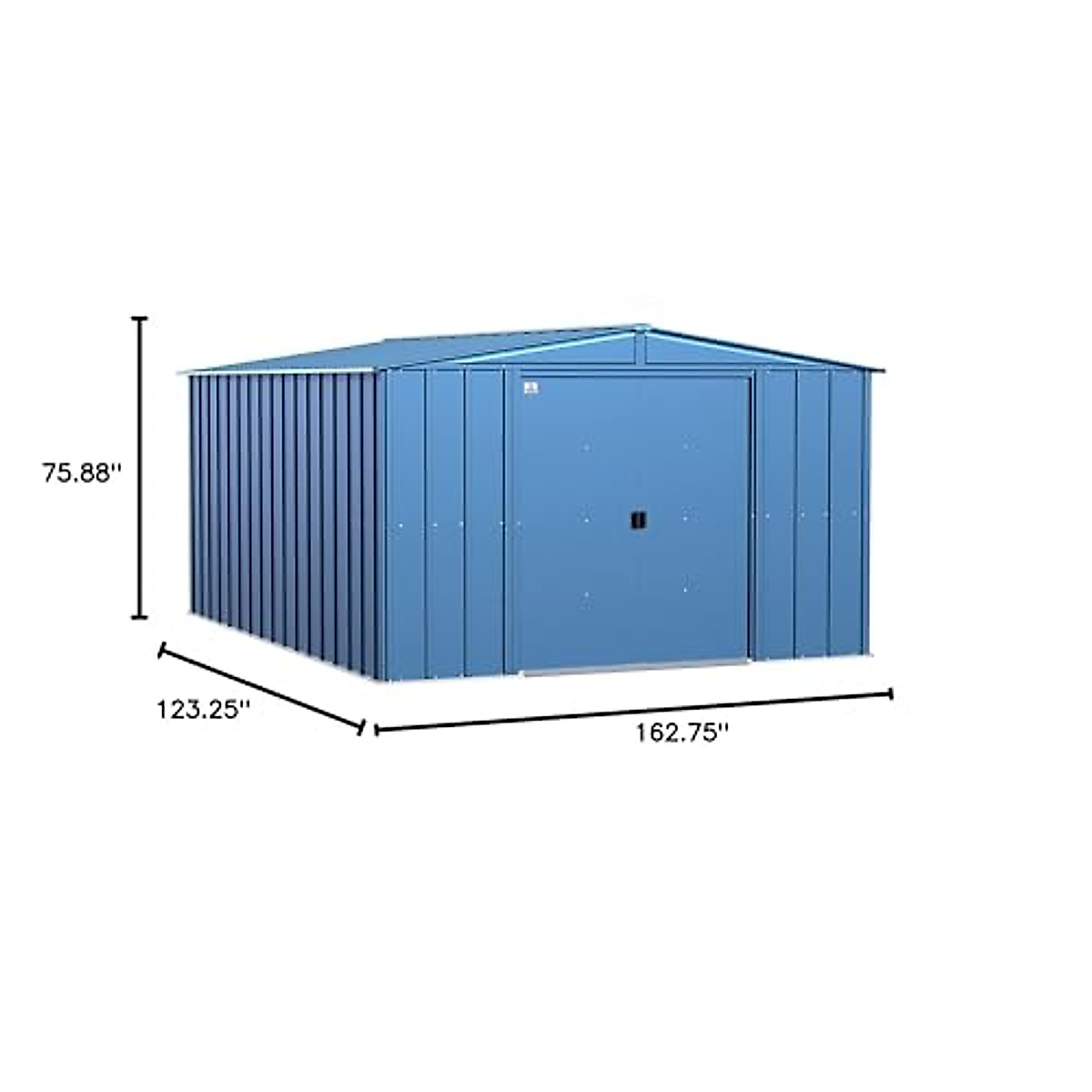 Arrow Classic Steel Storage Shed, 10x14, Blue Grey